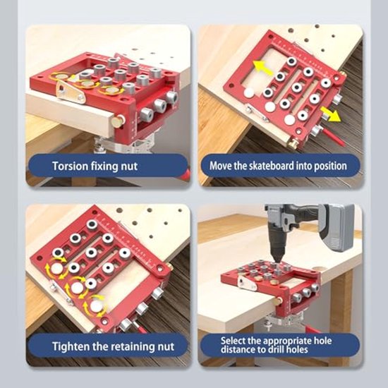 Shelf Pin Jig Hinge Jig 3 in 1 Hinge Drill Jig Cabinet Door Hinge Drill ...