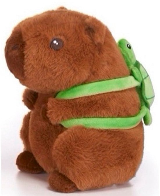 Cabybara - met schildpad rugzak - Schattige Capybara Knuffel – Zachte ...