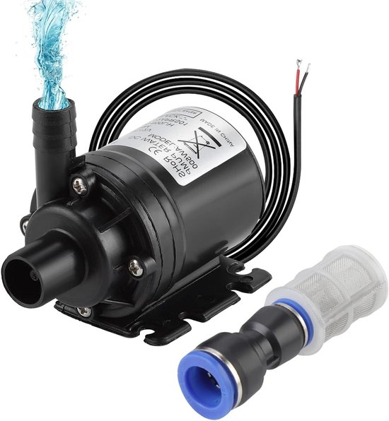 Premium mini-waterpomp 12V met filter en borstelloze technologie voor ...
