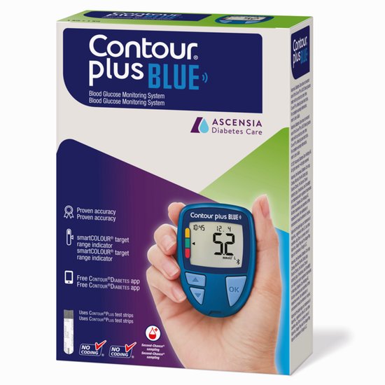 Ascensia Diabetes Care Contour Plus Blue Startpakket - Glucosemeter - 1 ...