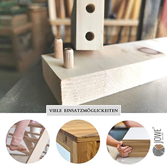 Houten geribbelde pluggen 5 x 30 mm - 300 stuks van beukenhout | bol