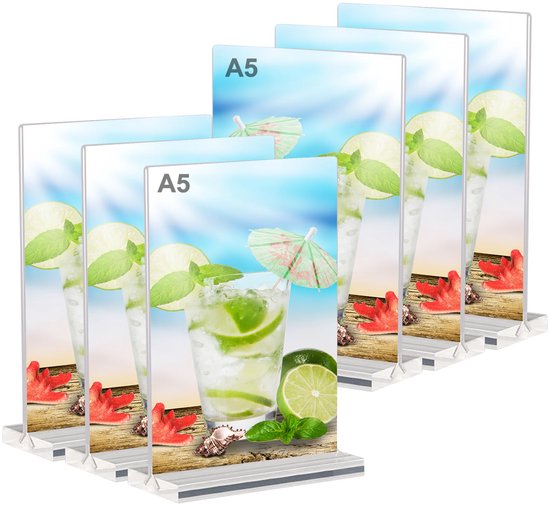 6 Pieces Table Stand, A5 Stand, A5 Price Tag Stand, Advertising Stand ...
