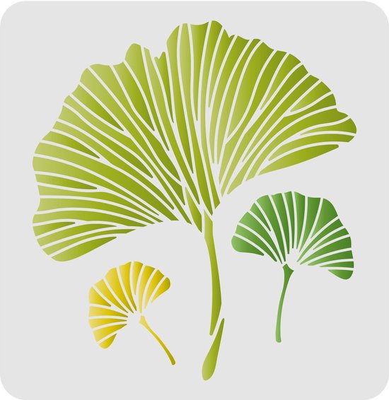 Ginkgo Sheet Stencil 30x30cm Plastic Ginkgo Bladeren Tekening ...