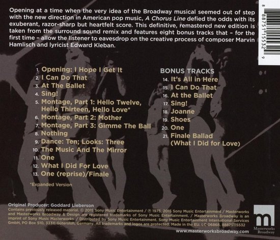 A Chorus Line - 40Th Anniversa, Original Broadway Cast | Muziek | bol