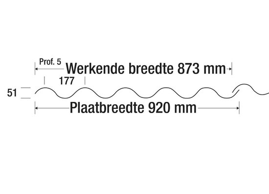 PVC Golfplaten, helder, golf 177/51, 110x153 cm | bol.com