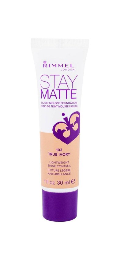 Rimmel London Stay Matte Liquid Mousse Foundation 103 True Ivory | bol