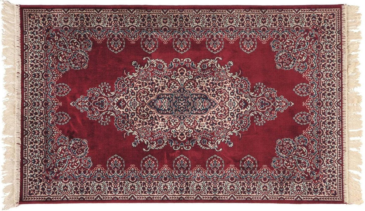 Ikado Klassiek tapijt rood/wit 70 x 110 cm | bol.com