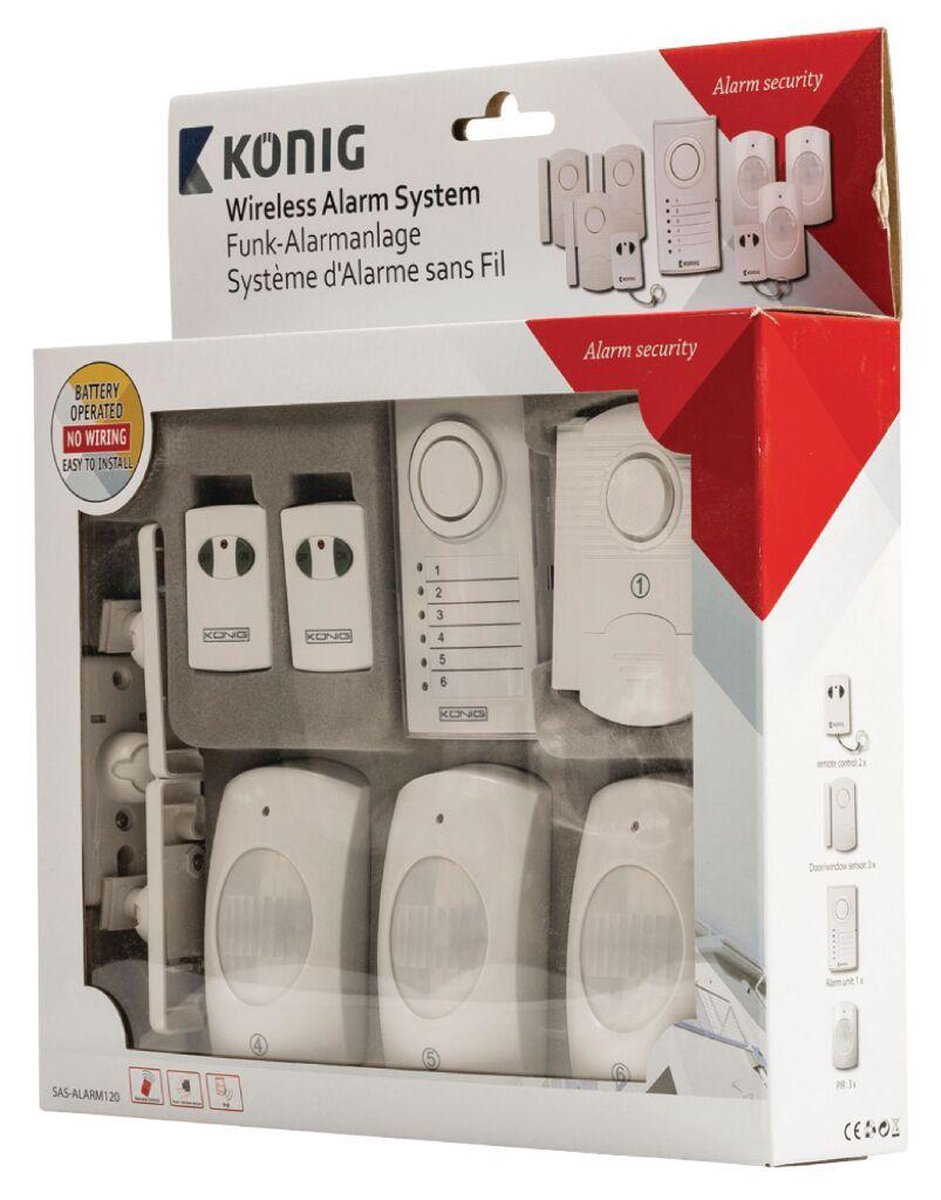 König SAS-ALARM120 Draadloos Alarm System | bol.com