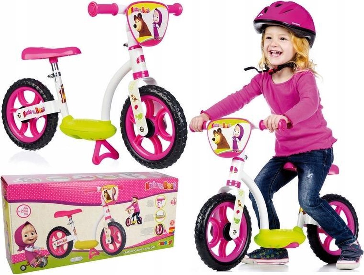 Smoby Loopfiets Masha en de Beer | Balance fiets met pikkel ...