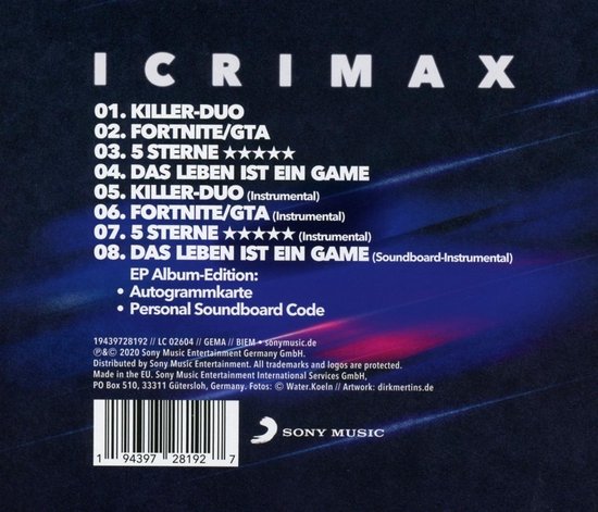 Killer-Duo, Icrimax | Muziek | bol