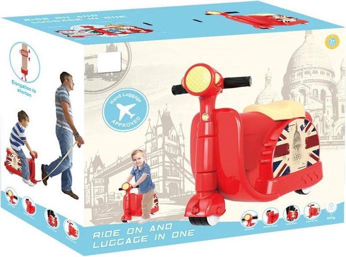 Loop scooter - rood - lopen - kind - kinderen - opbergruimte - trek ...