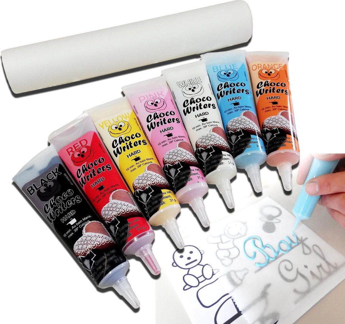 ChocoWriters 7-Pack. Zelf je eigen chocolade decoraties maken met deze ...