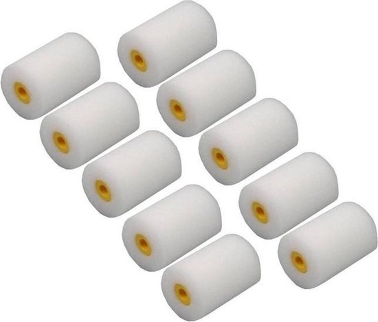 10x verfroller / schuimrollers fijn - 5 cm - verfrollers geschikt voor ...