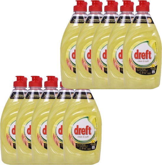 Dreft Afwas Clean & Soft - Chamomile & Vanilla - 10 x 400ml | bol