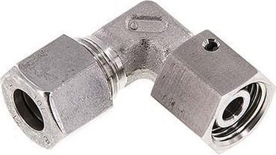 M14x1.5 x 6S RVS Verstelbaar L-Knelfitting 90 graden met Afdichtconus en O-ring 630... | bol