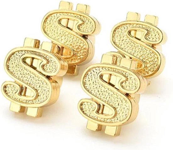 TT-products ventieldoppen Dollar sign goud 4 stuks | bol