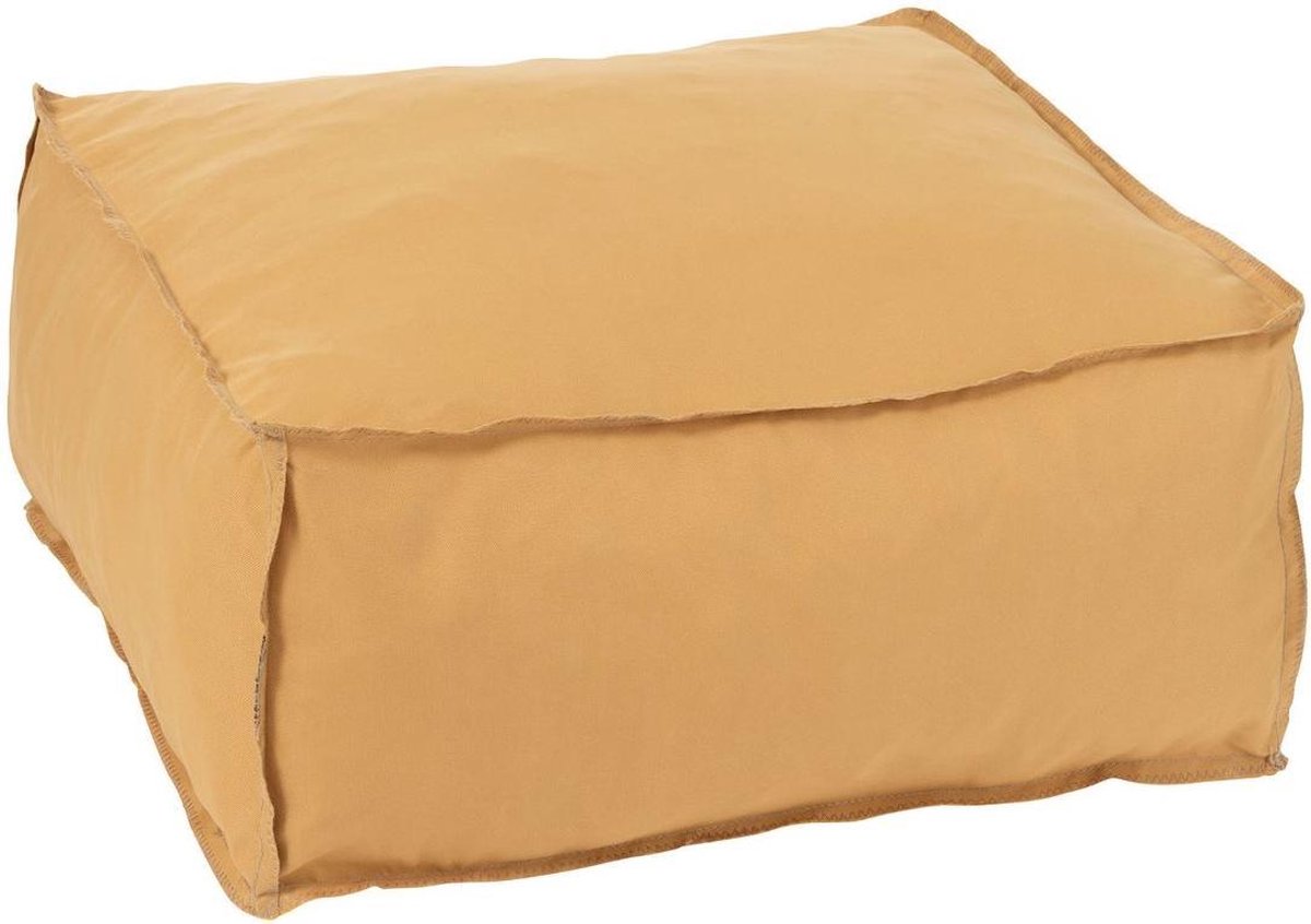 Pouf J-Line Blok Jaune 28 x 60 x 60 | bol.com