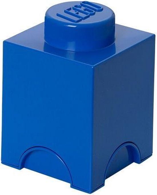 Set van 4 - Opbergbox Brick 1, Blauw - LEGO | bol.com