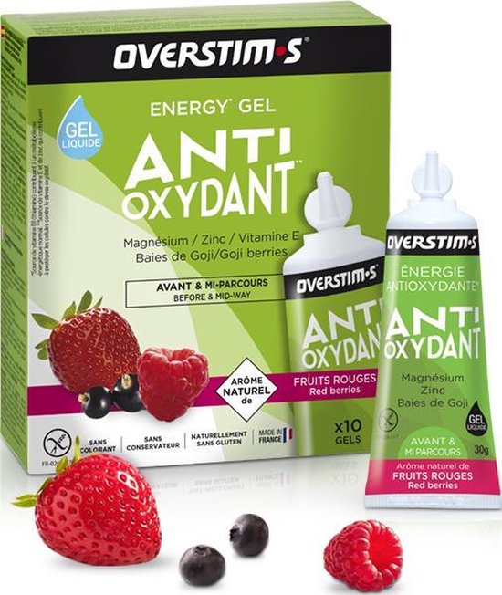 Overstims Antioxydant Energy Gel Rode vruchten (10x30g) | bol.com