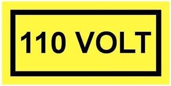 110 volt sticker 100 x 50 mm | bol