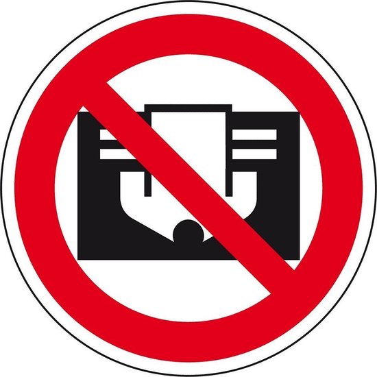 Niet afdekken sticker 50 mm - 10 stuks per kaart | bol.com