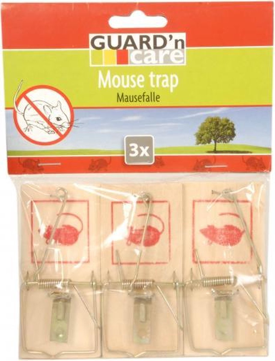 Muizenval - 15 stuks - hout/metaal - muizenvallen/muizenklemmen | bol.com