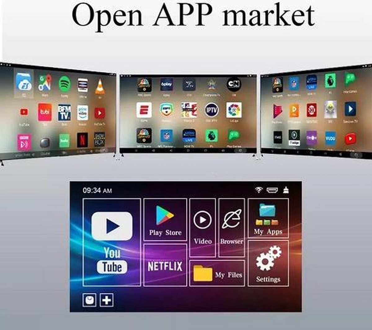 Android tv box Android 9 / Tv Box Android 4K / Mediaplayer pour Tv ...