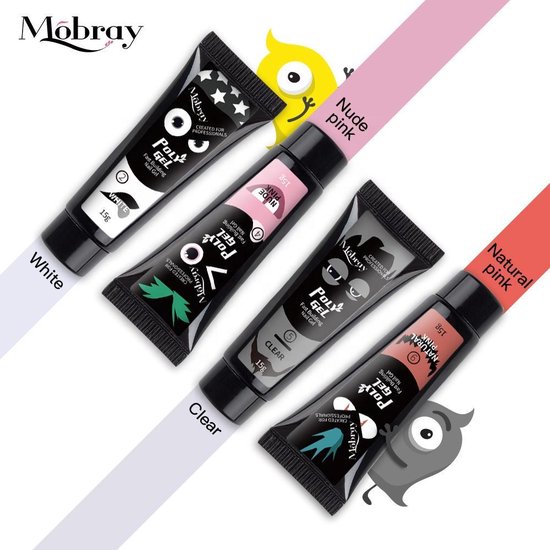 Complete set - Polygel nagels - Polygel kit - Nagel Poly gel kit ...