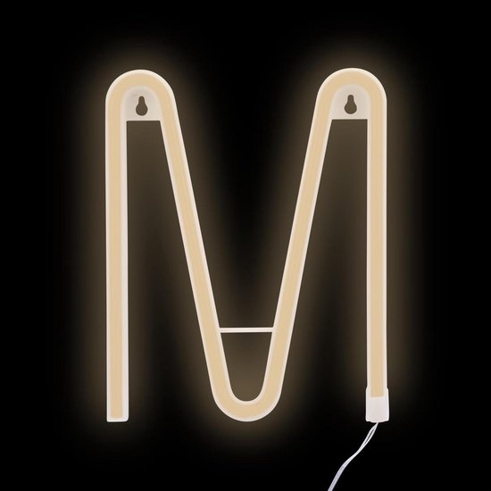 Neon LED Letter Warm Wit White M | bol.com