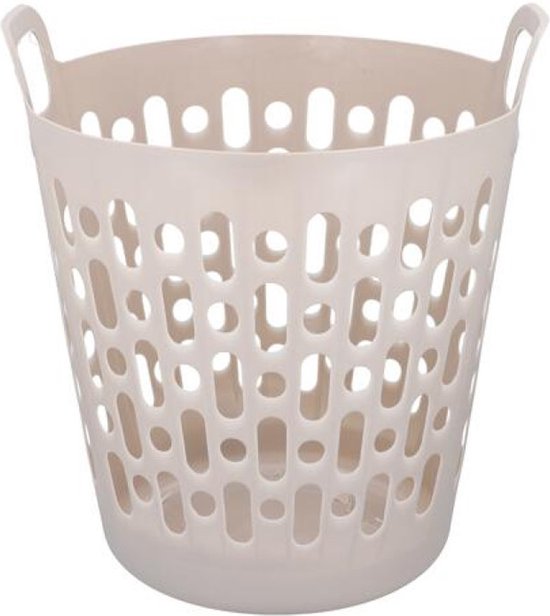 Flexibele wasmand - beige - 45 liter - kunststof - 41 x 44 x 48 cm | bol
