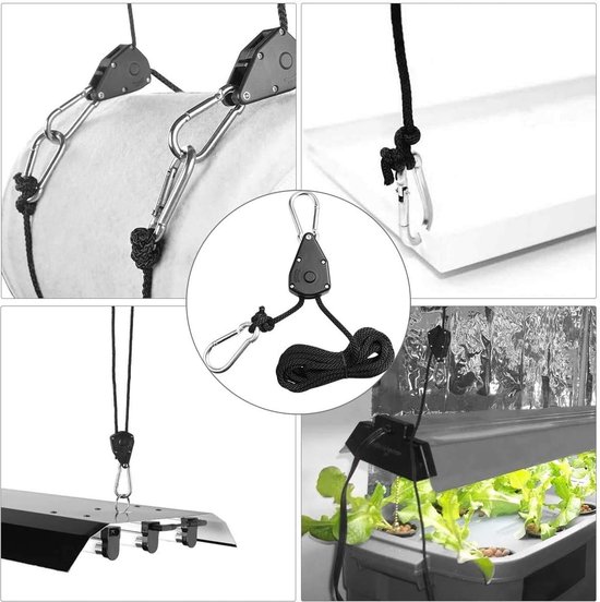 Touwhaak met ratel 1/8, telescoopkabel, transmissie van metaal, karabijnhaak van... | bol