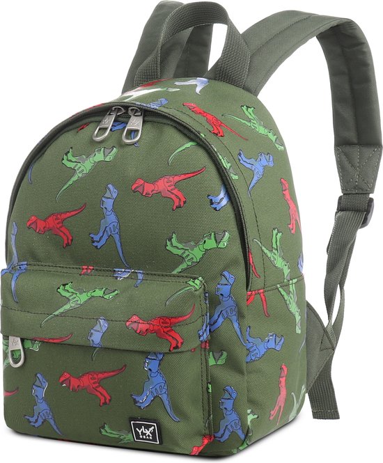 YLX Hemlock Backpack (S) | Kids | Army Green & dinosaurs | Peuters ...