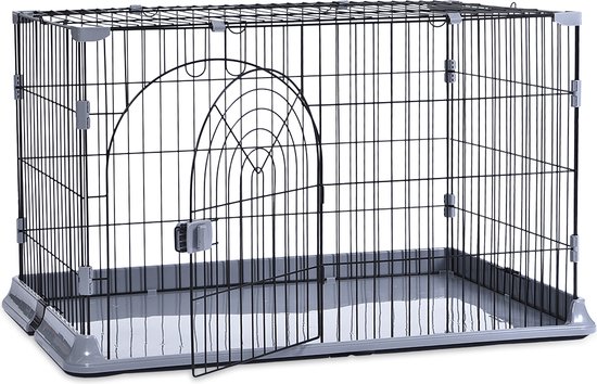 Kattenbench - kittenbench - bench - zwart - 100x65x60cm | bol