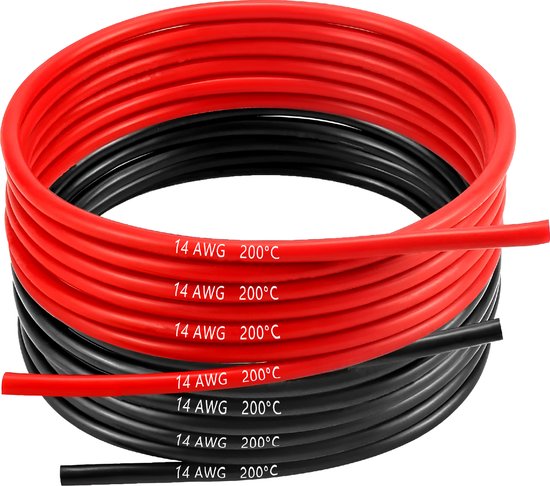 MMOBIEL 14 AWG Siliconen Elektrische Draad - 14 Gauge (2.08mm²) Vertinde Koperkabel... | bol
