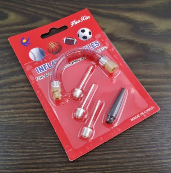 Set accessoires voor het opblazen van ballen en matrassen - 3 naalden ...