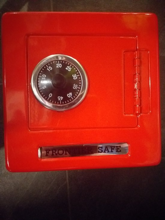 Frontier Safe Spaarpot Metaal - kluis uitvoering - rood | bol