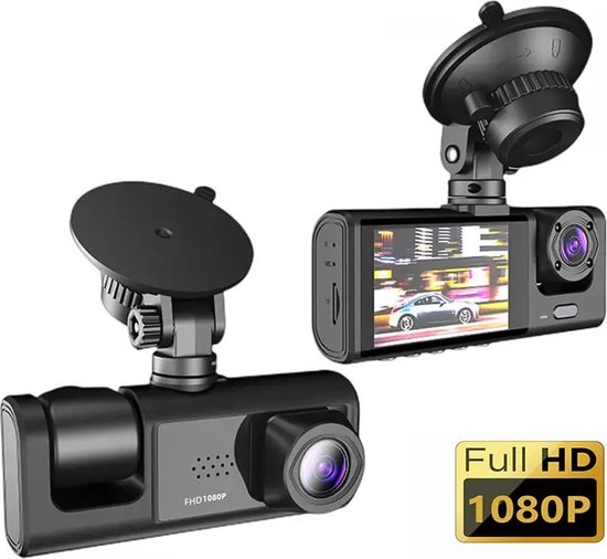 Dashcam - Camera - met Nachtzichtlus Opname - voor Auto - 1080P - 3 ...