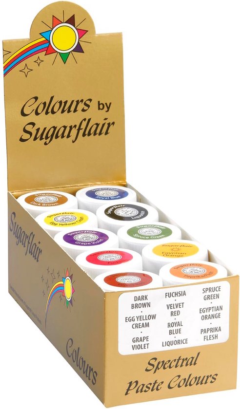 Sugarflair Spectral Concentrated Paste Colours Voedingskleurstof Pasta ...