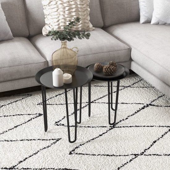 Zij Table 2 Set, salontafel, setafels, salontafel, ronde woonkamer ...