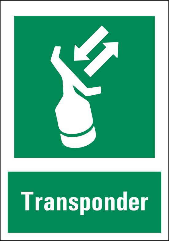 Transponder sticker met tekst 297 x 420 mm | bol