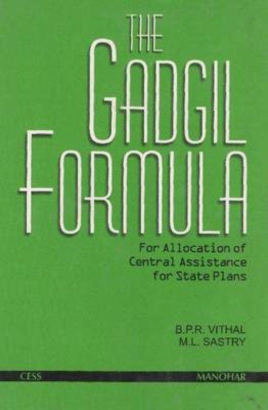Gadgil Formula, B.P.R. Vithal | 9788173044793 | Boeken | bol