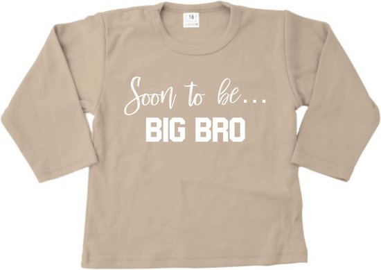 Grote broer T-shirt tekst-Soon to be big bro-Maat 74 | bol