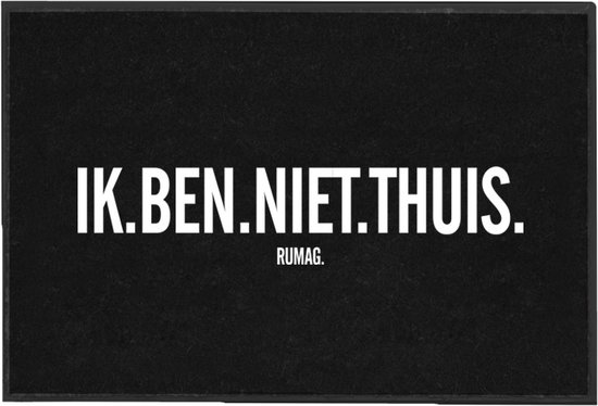 RUMAG Deurmat - Ik ben niet thuis - Deurmat met grappige leuke tekst | bol