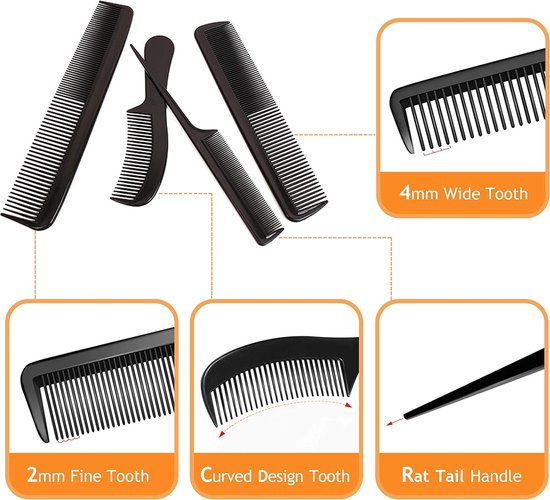 kammen set -Professionele stylingkammenset set of 4 | bol