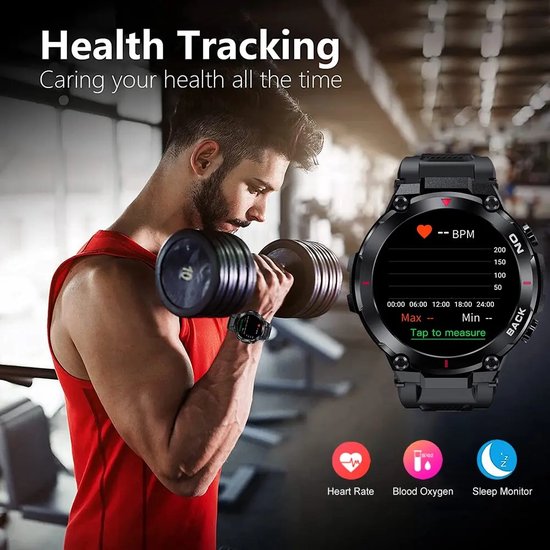 Melanda Outdoor Militaire Gps Smart Watch Mannen 360*360 Hd-Scherm ...