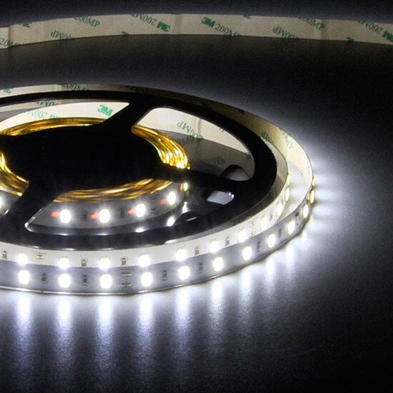 LED Strip 3528 060 leds/mtr IP20 CW 6000K 12V PCB 8mm 4.8W | bol