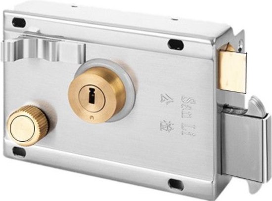 Poortslot met sleutels 35-50mm deurdikte Zilverkleurig | bol