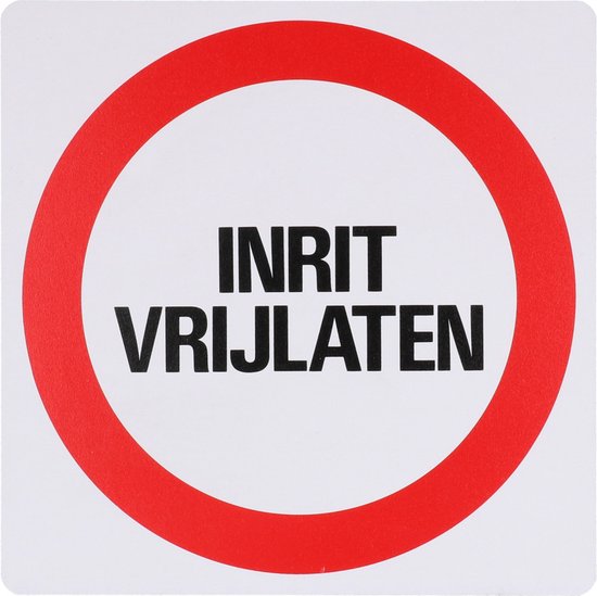 Aanduidingsbord Z161 Inrit Vrijlaten | bol