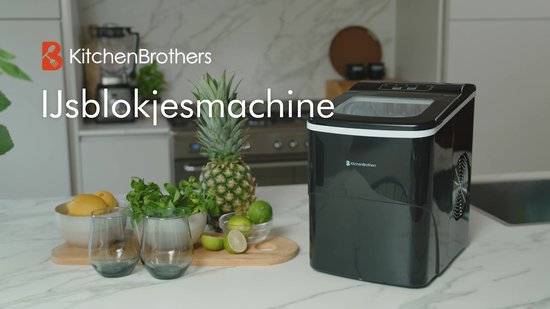 KitchenBrothers IJsblokjesmachine – 2L - IJsblokjesmaker - 12kg/24 uur ...