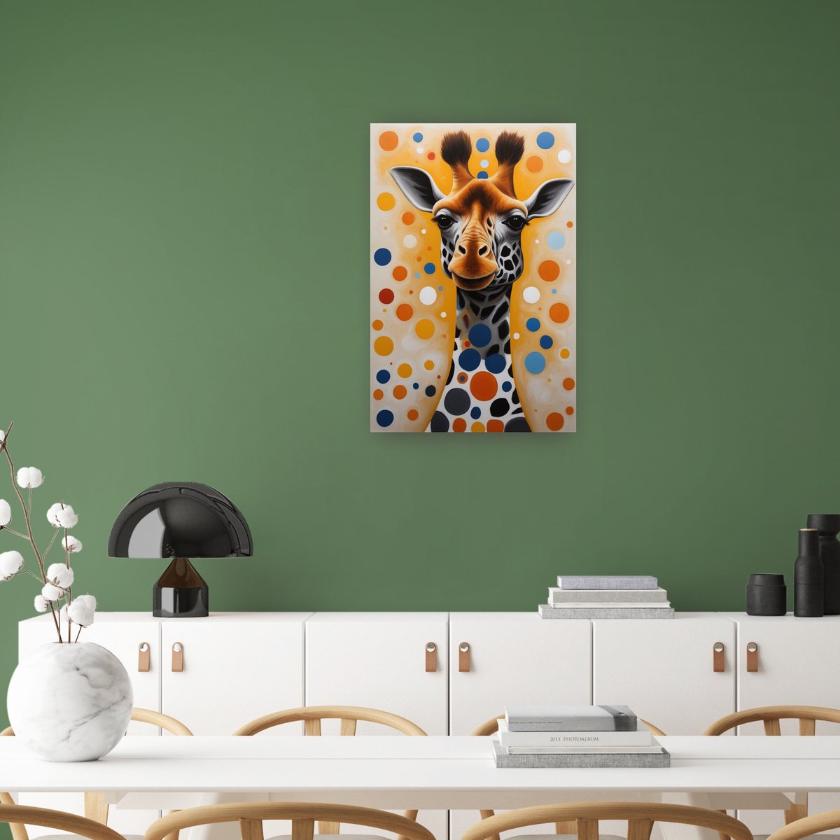 Giraffe Yayoi Kusama stijl poster - Yayoi Kusama poster - Posters ...